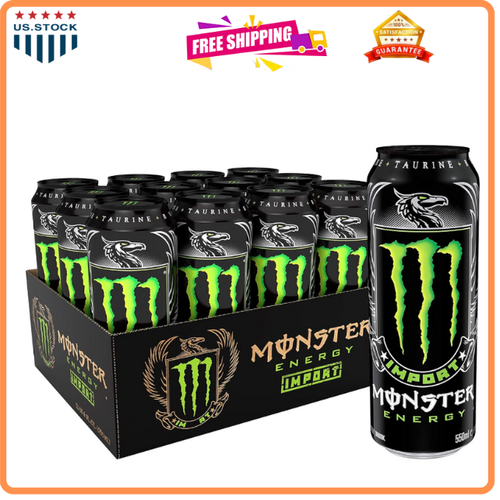 Monster Energy Import, Energy Drink, 18.6 Ounce (Pack of 12) | eBay