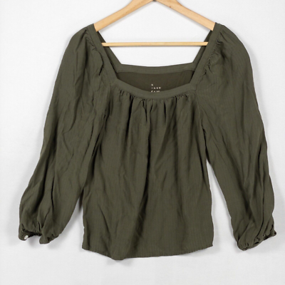 Olive Green Peasant Blouse Green Tops | Emerald, Sage & Olive