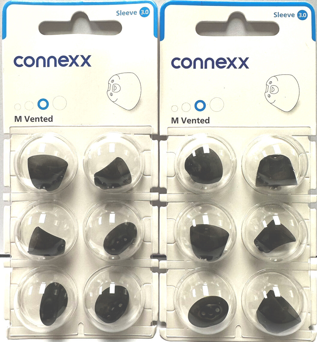 2 Pack M Vented Connexx Sleeve 3.0. Fits Signia Rexton Widex Miracle ...