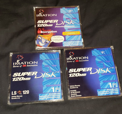 Imation SuperDisk 120MB (3-Pack) LS-120 NEW SEALED DISKS | eBay