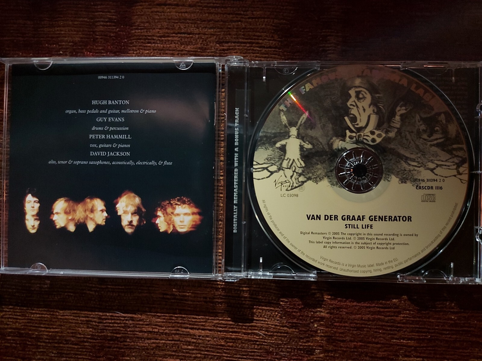 Van der Graaf Generator - Still Life + Bonus Track (2005 Cd) Prog Rock ...