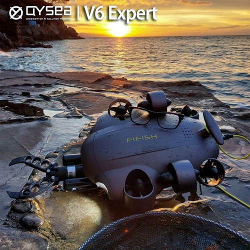 QYSEA FIFISH V6 Expert industrial Underwater ROV 200m Depth Dual 4K Q ...