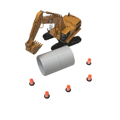 120" Precast Concrete Culvert Scale Model 1/50 2 Peice Set | eBay