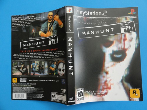 PLAYSTATION 2 MANHUNT ORIGINAL COVER ARTWORK ---NO GAME DISC--- | eBay