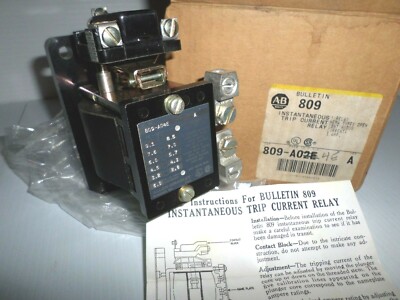 ⭐NEW⭐ ALLEN BRADLEY 809-A04E INSTANTANEOUS TRIP CURRENT RELAY 🔴USA🔵 | eBay