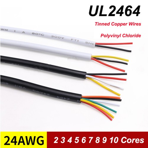 24AWG Stranded Cable Wire UL2464 PVC Flexible Multi Cores Conductors ...