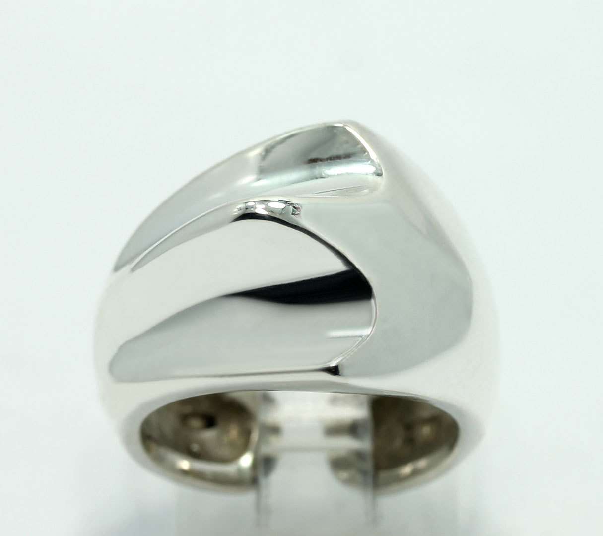Sterling Silver Recessed Sculpted Wave Open Back Ring Size 6.25 | eBay