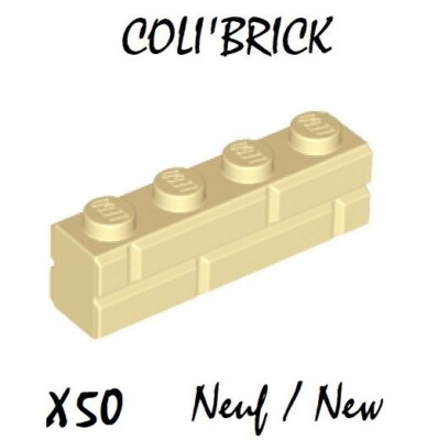 Lego 15533 - 50x Brique Mur Brick 1x4 Masonry Wall - Beige Tan ...