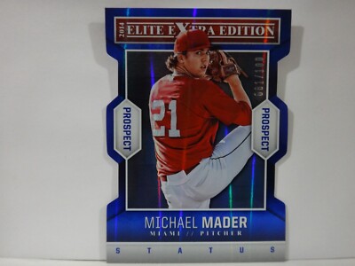 2014 Panini Elite Extra Edition Prospects Status Blue Die-Cut /100 Michael Mader | eBay
