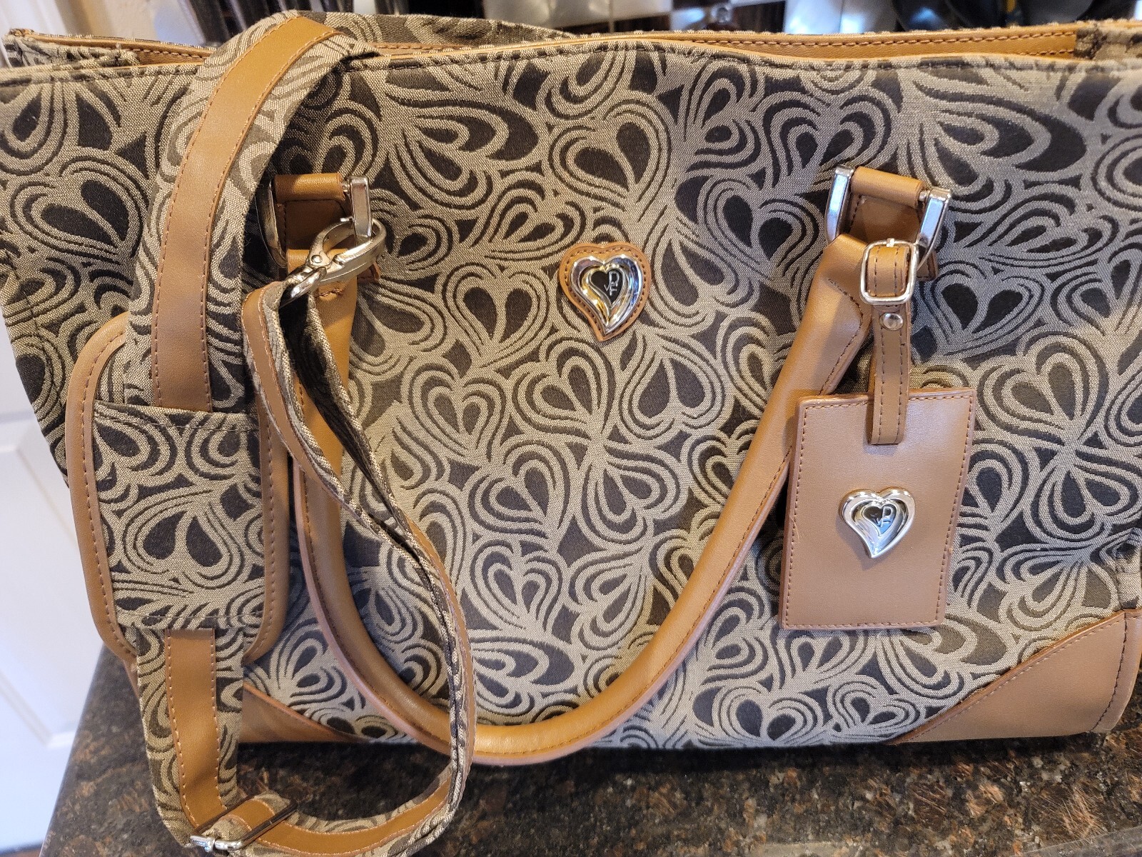 Diane Von Furstenberg DVF Studio Tote Large Handbag Randa Luggage Tag ...