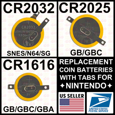 CR1616/CR2025/CR2032 Save Battery Tabs Pokemon Game Boy/Color/Advance ...