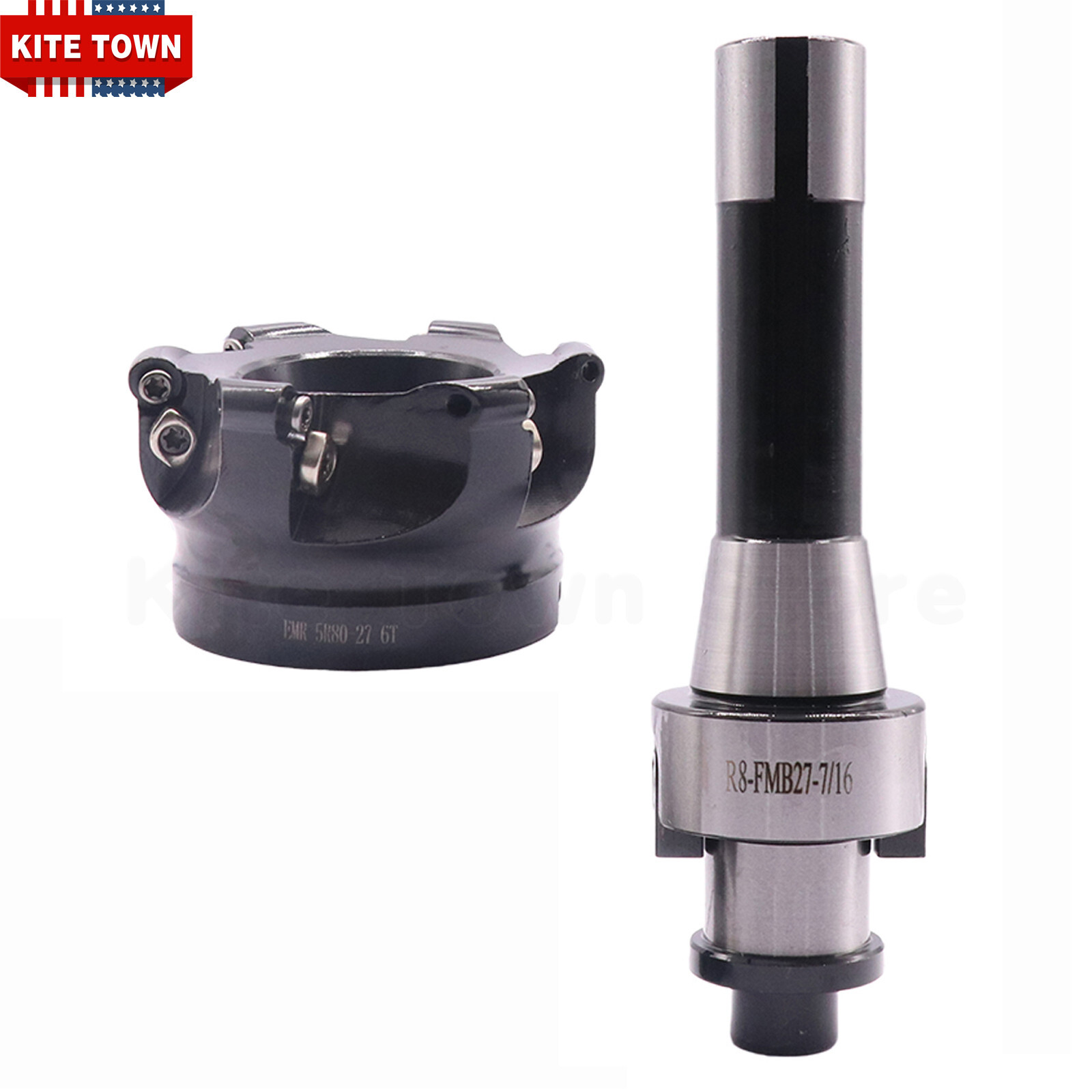 R8 FMB27 Arbor EMR 5R80-27-6T Face End Mill Shell Cutter + 10*RPMW1003 ...