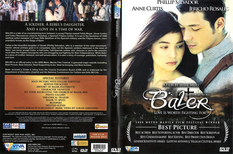 Filipino Tagalog Movies on DVD For Sale: Baler (Love Is Worth Fighting ...