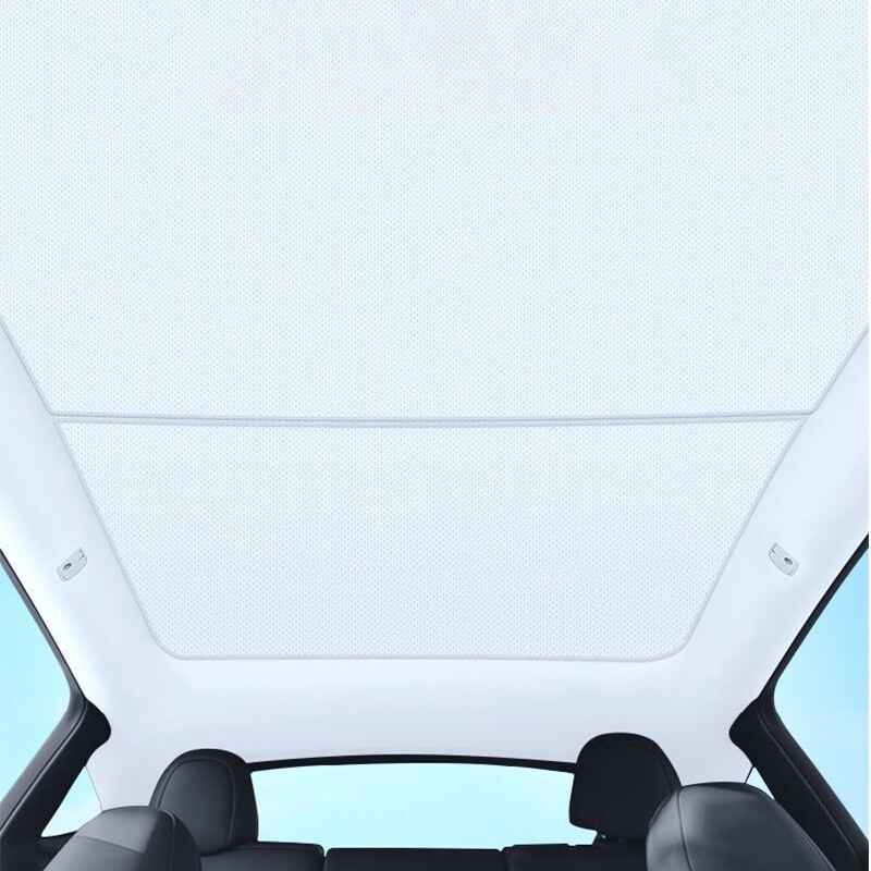Foldable Sunroof Glass Roof Sunshade for Tesla Model Y Front & Rear ...