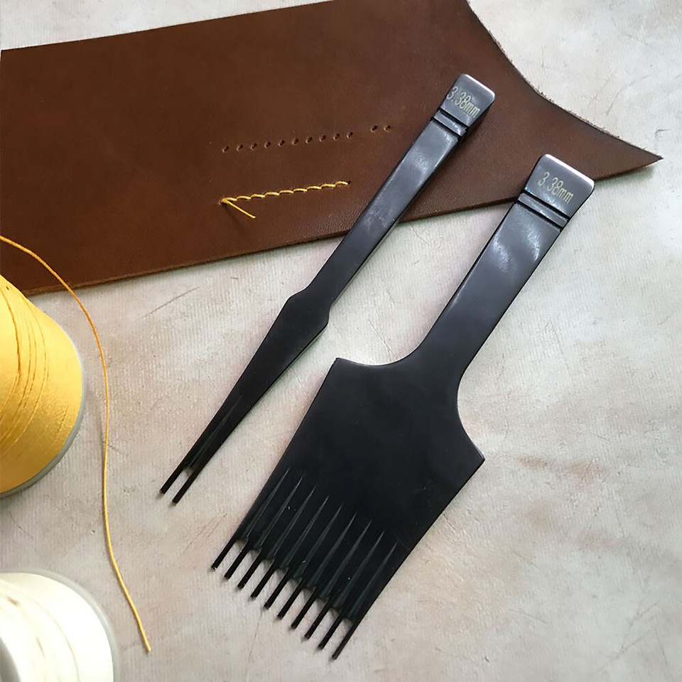 French Style leather Craft Pricking Irons Stitching Lacing Punch Chisel ...