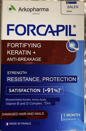 Forcapil Fortifying Keratin + 60 capsules for hair and nail slows down ...