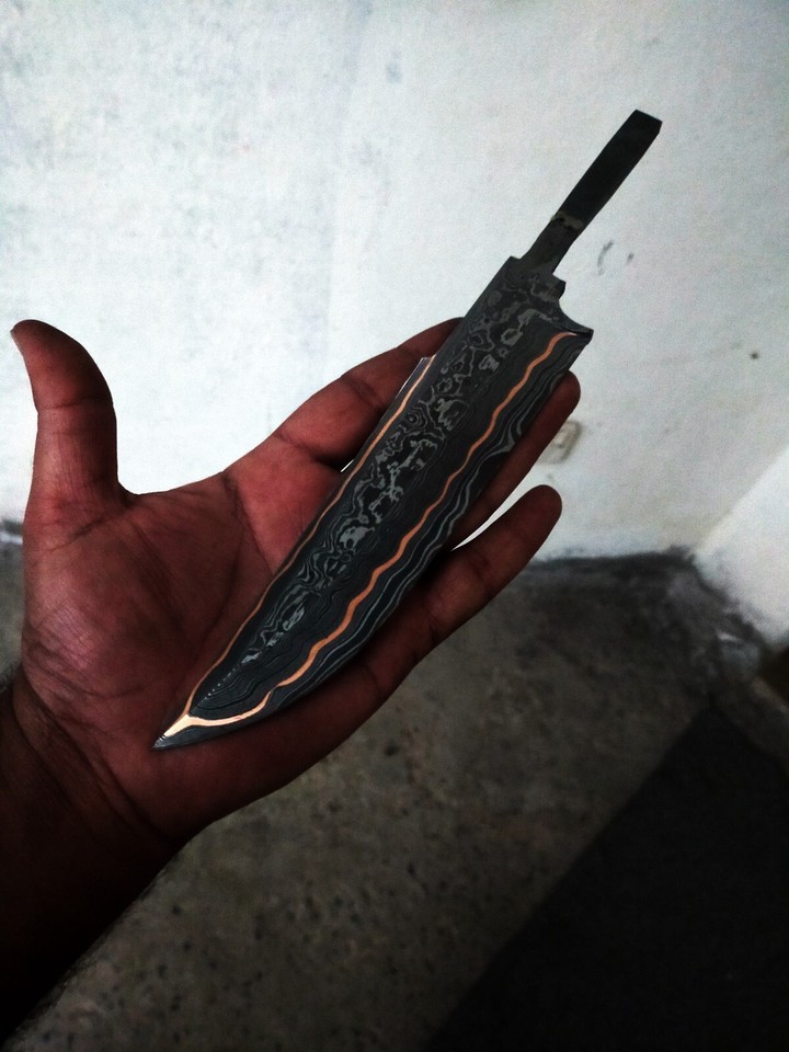Cumai Copper sanmai blank blade for Making Knife Handmade Custom DF056 ...
