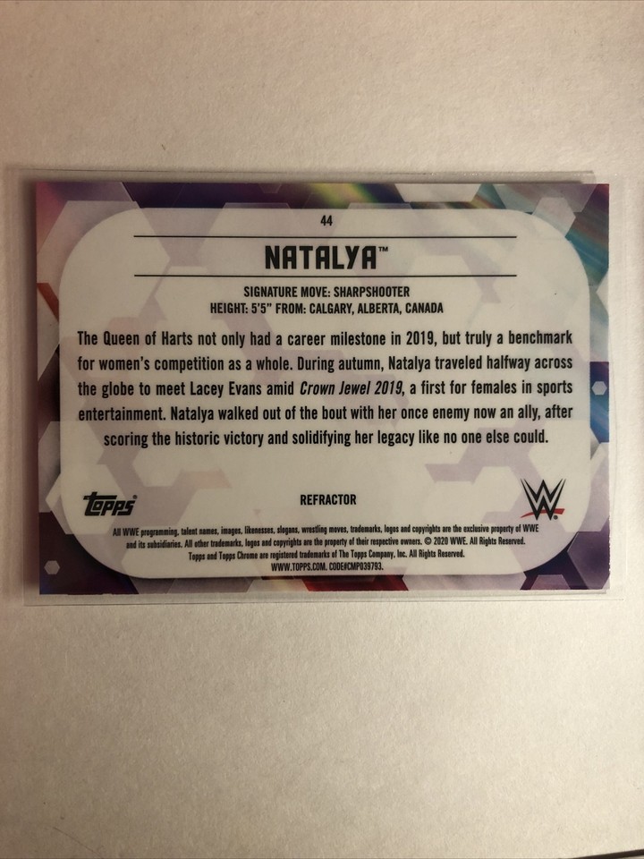 2020 Topps WWE Chrome Natalya Silver Refractor 🔥🔥 | eBay
