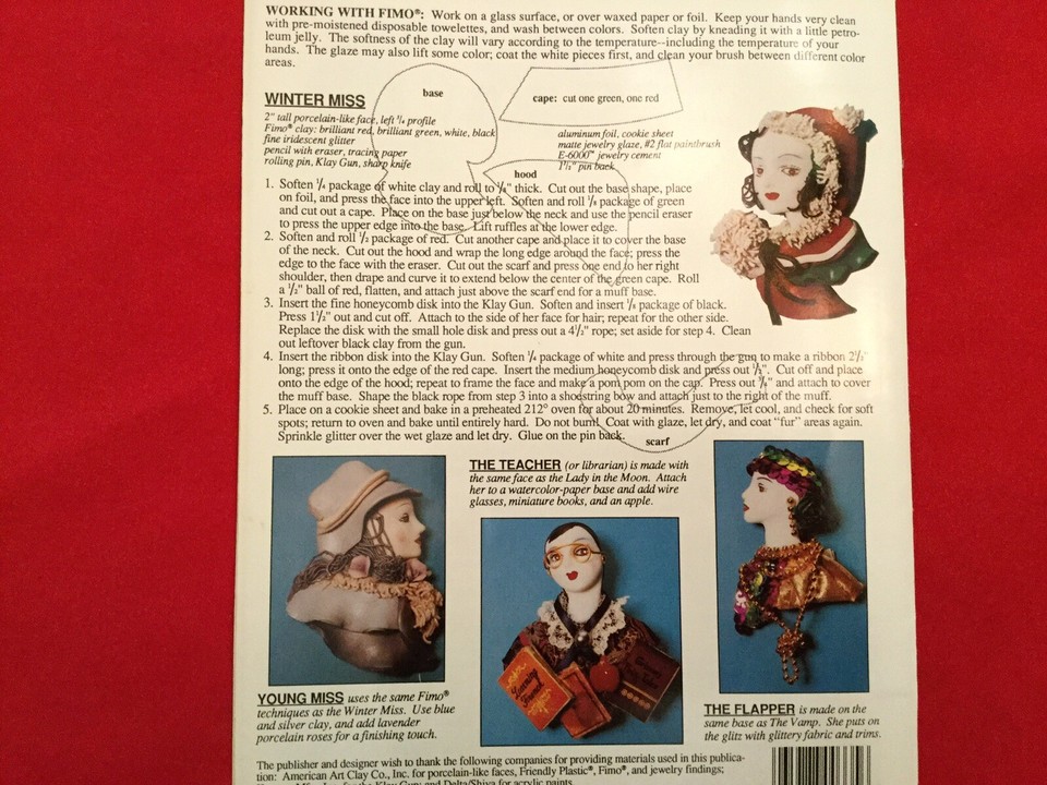 Fancy Faces 10 Resin Faces Projects Craft Book Deborah Holbrook Angel ...