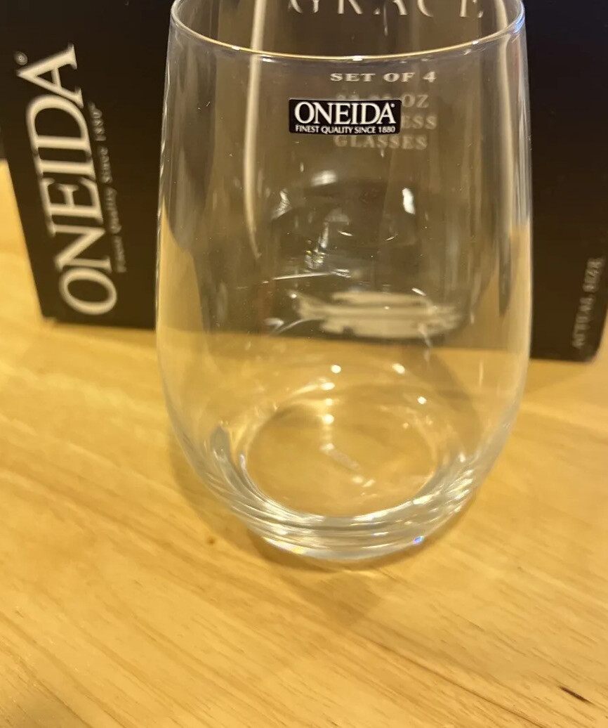 Oneida Stemless Glasses (GRACE) Wine Glasses. for sale online | eBay