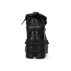 New Rock Boots WALL106-S13 Unisex Metallic Black Leather Platform ...