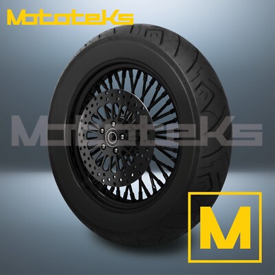 18X3.5 FAT SPOKE WHEEL 40 STAINLESS FOR HARLEY SOFTAIL SPORTSTER FRONT ...