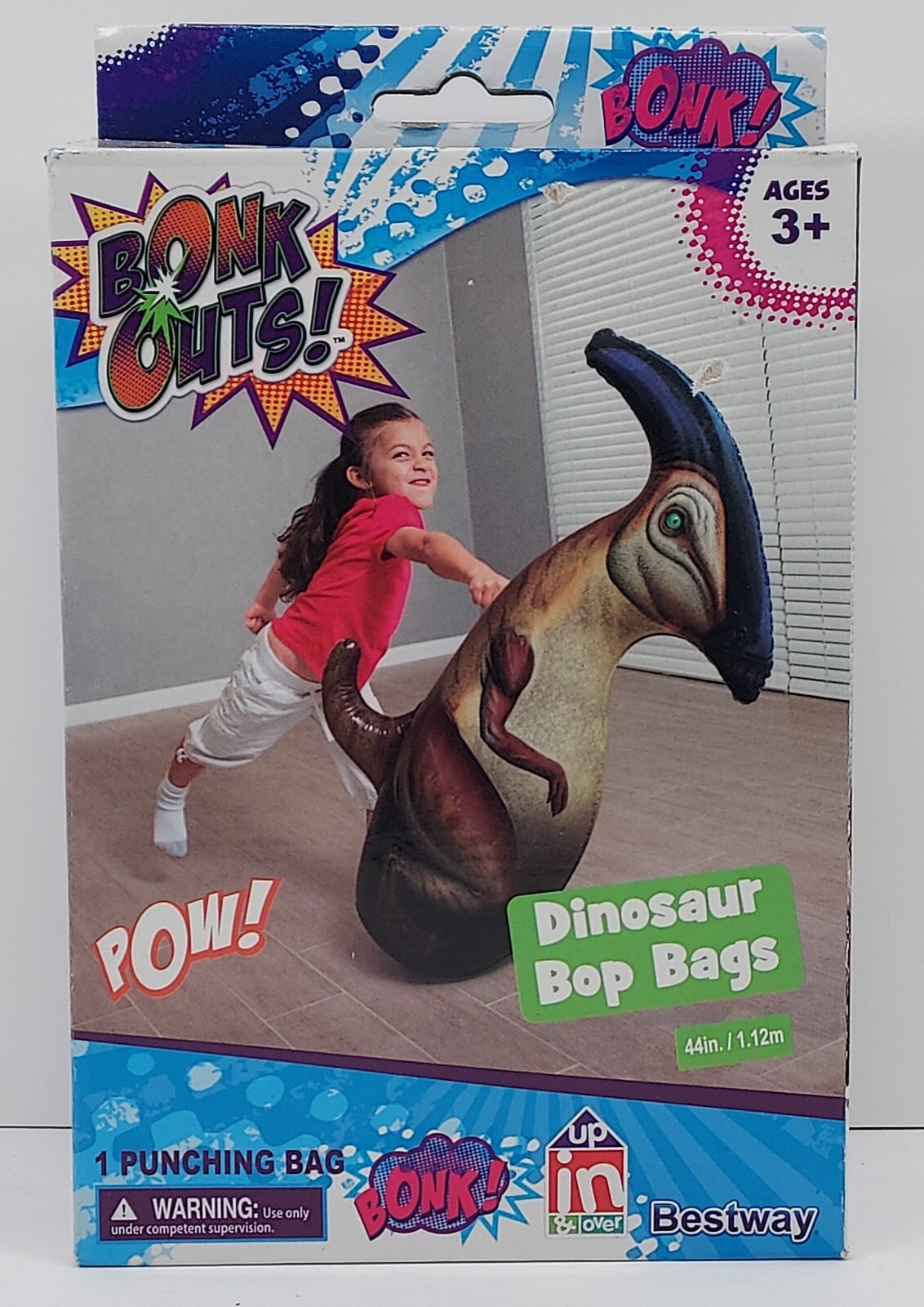 Bonk Outs Inflatable Parasaurus Dinosaur 44" Punching Bag For Kids Free ...