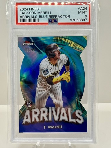 2024 Topps Finest - Arrivals Jackson Merrill #A-24 Blue Refractor /99 ...