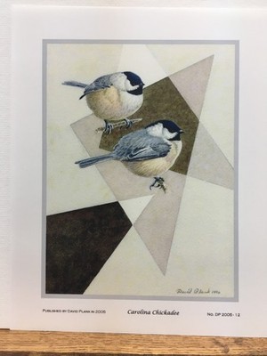 David Plank Mini Art Print Carolina Chickadee III Songbird Cubism ...