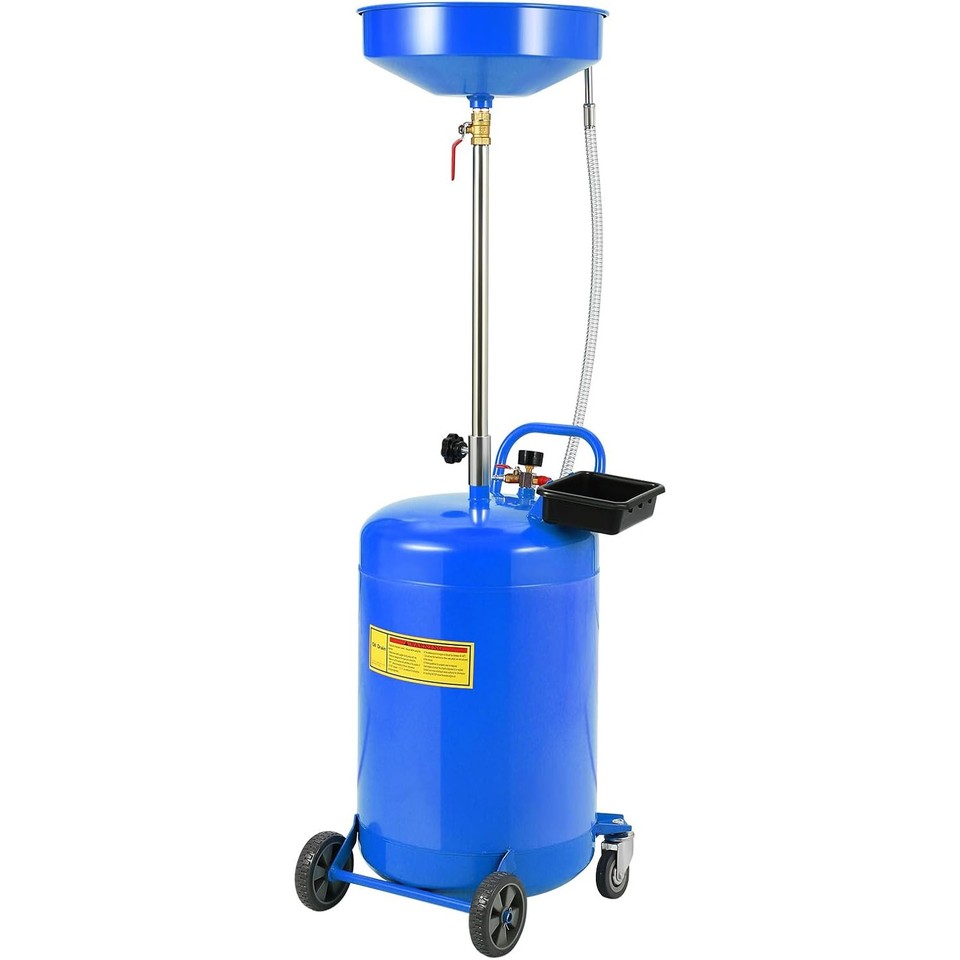 8/ 20 Gallon Adjustable Oil Drain Tank Portable Waste Oil Lift Drain w ...