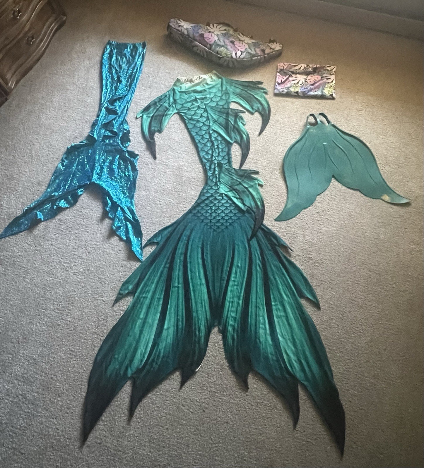 Mahina Monofin With Mermaid Skins And Carry Bag - Gem