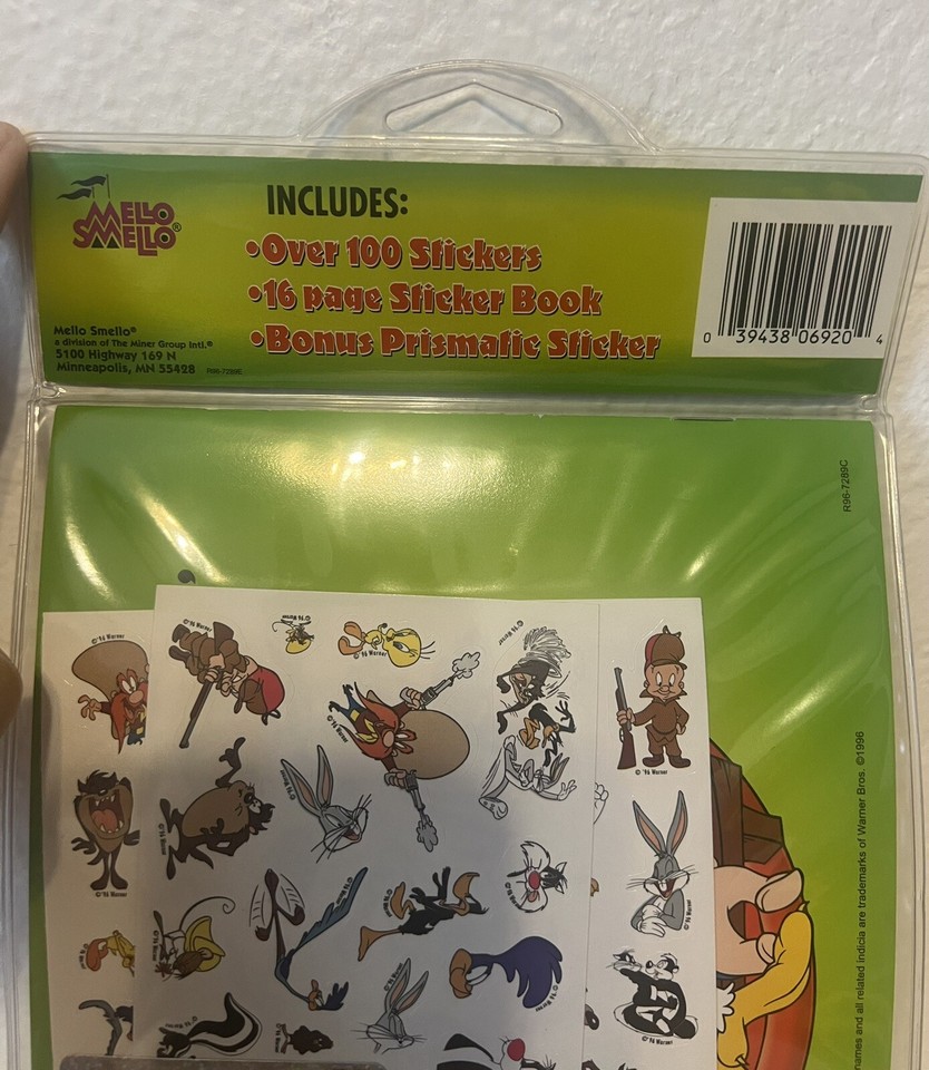1996 Looney Tunes Sticker Book Warner Bros. Mello Smello Over 100 ...