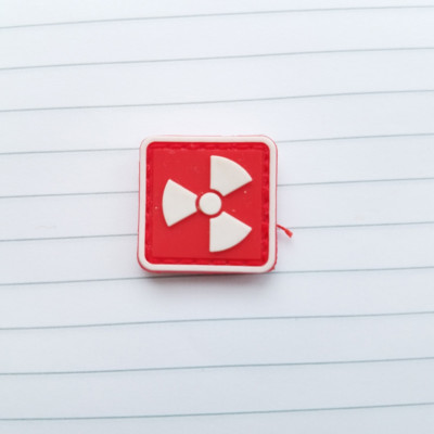 2PCS 3D PVC NUCLEAR RADIATION WARNING DANGER SIGN MEGADETH HOOK PATCH ...