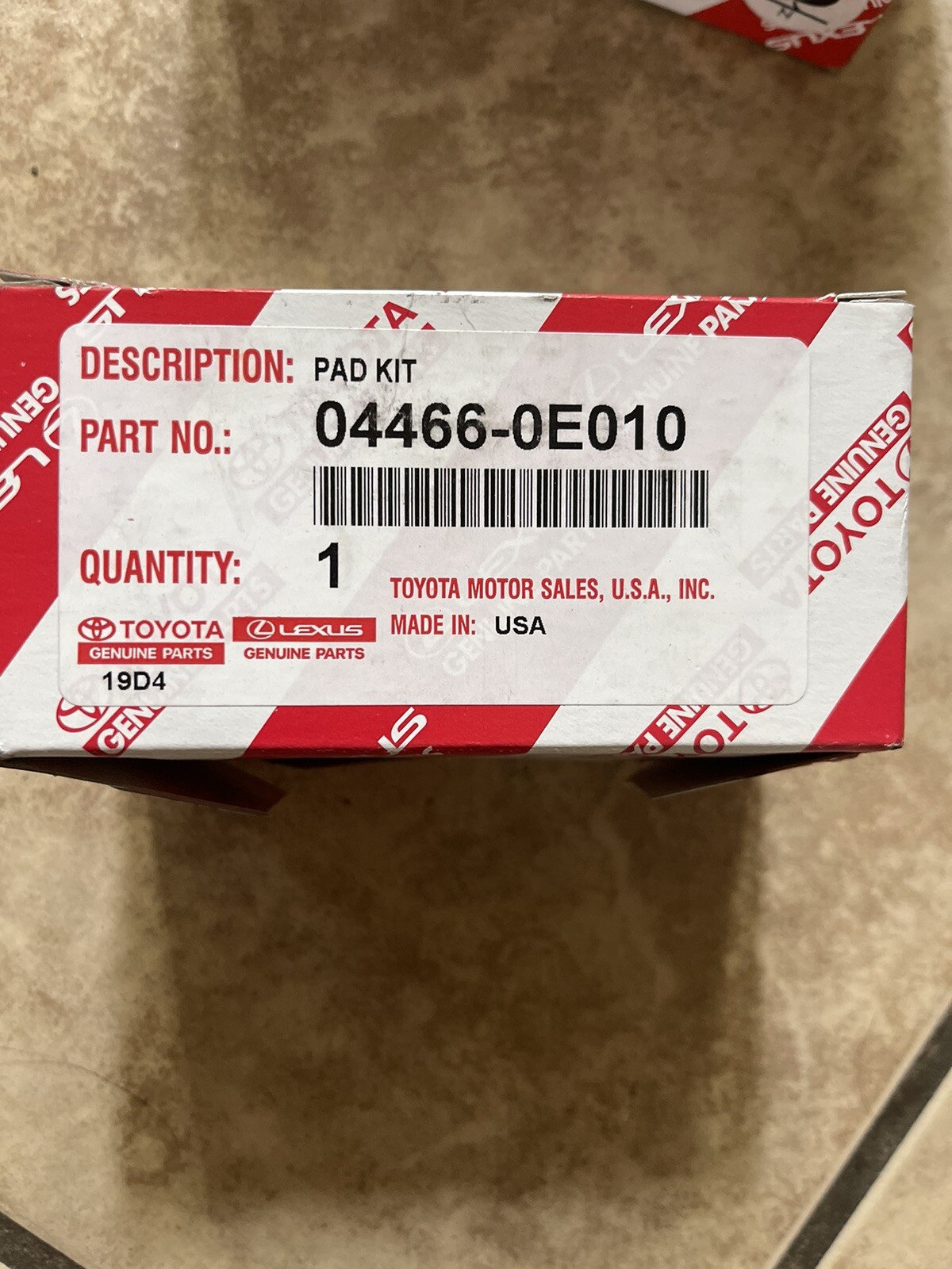 Toyota 044660E010 Genuine OEM Brake Pads for sale online | eBay