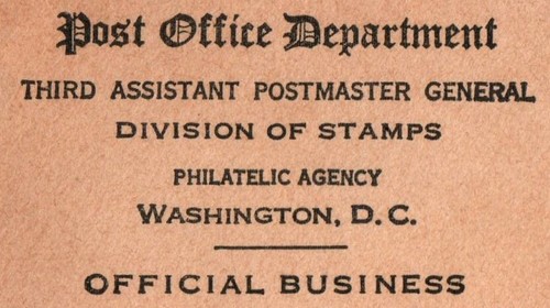 VINTAGE OFFICIAL STATIONERY OFFICIAL BUSINESS THIRD ASSISTANT ...