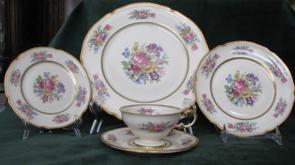 Castleton Rose Fine China Dinnerware 5 Piece Place Setting | eBay