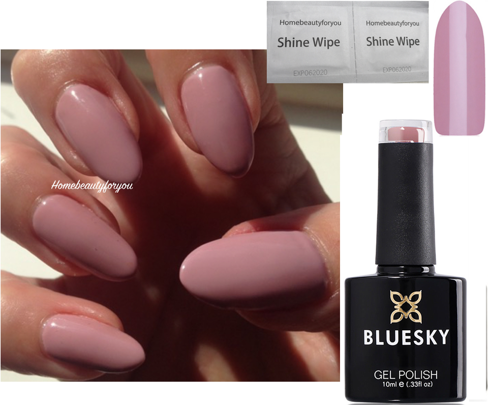 BLUESKY GEL POLISH COMBO PINK CONTRASTING MUSK GLITTER 3 GEL NAIL UV ...
