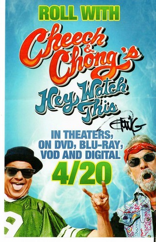 RARE! "Cheech & Chong" Tommy Chong Hand Signed 8X5 Movie Sticker | eBay