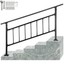 VEVOR Iron Handrail Stair Railing Hand Rail Kit 0-5 Steps Outdoor Black ...