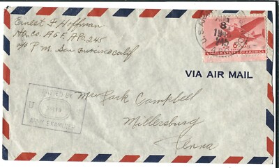APO 245, Le Shima, Ryukyus Islands to Millersburg, PA 1945 Airmail (M5662) | eBay