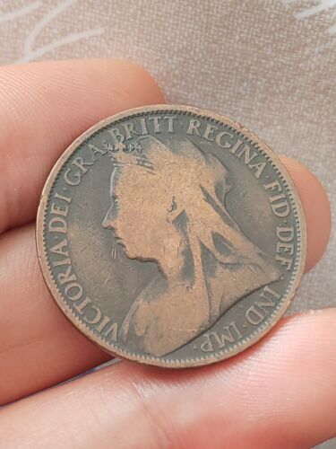 Dated : 1896 - One Penny - 1d Coin - Queen Victoria - Great Britain T22 ...