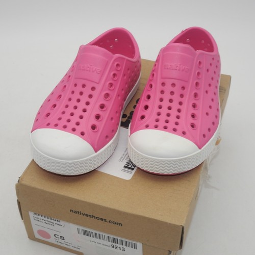 NEW Native Jefferson Toddler Baby Girls Size 10 Hollywood Pink White ...