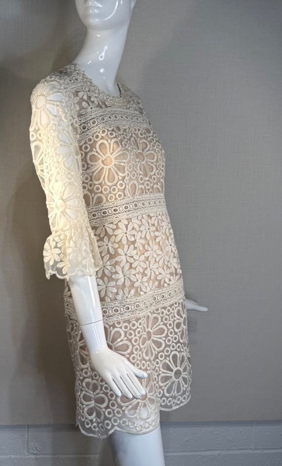 Anna Sui WHITE Lace Mini Dress Size 4, Runway Spring Summer 2012 ...