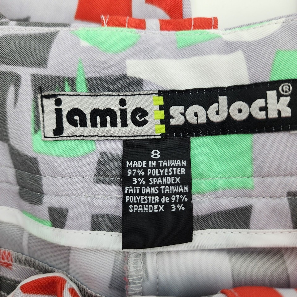 Jaime Sadock High Rise Golf Pickleball Capri Pants Retro Gray Stretch ...