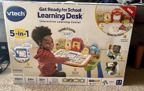 New VTECH Get Ready for School 5 in 1 Learning Desk With Projector and ...