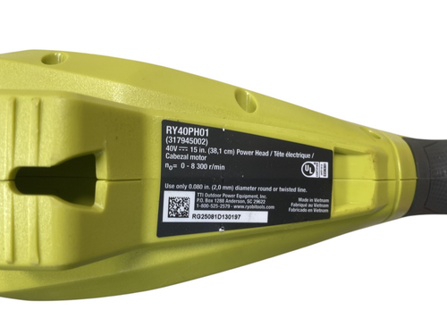 Motor Head for Ryobi 40V 15" inch Battery String Trimmer MOTORHEAD ONLY ...