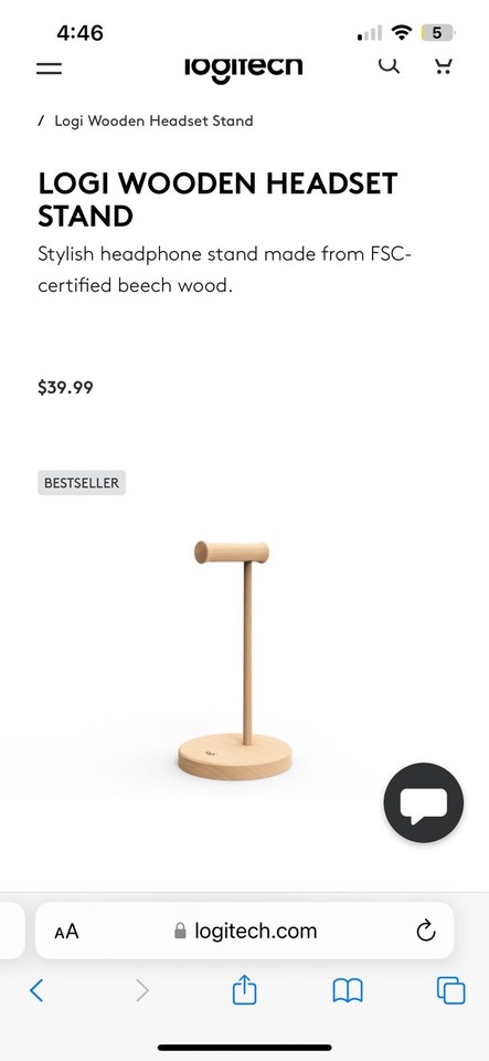 Logitech Bundle: Tech Pouch And Wooden Headset Stand | eBay