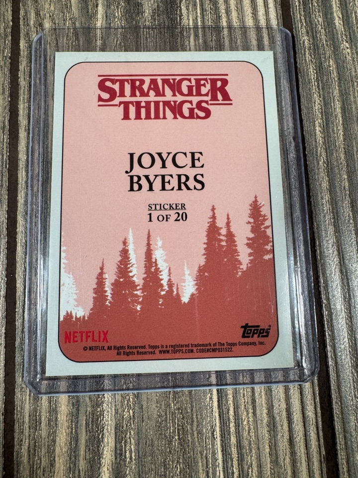 2018 Topps Stranger Things #1 Joyce Byers Character Stickers | eBay