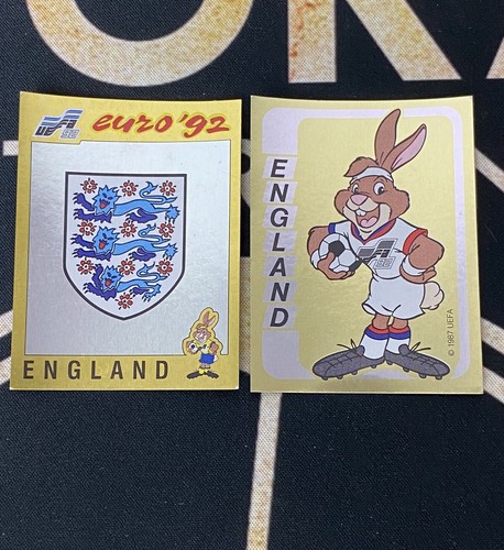 1992 Panini Euro 92 ENGLAND Berni Shiny #91 #92 MINT Condition Sweden ...