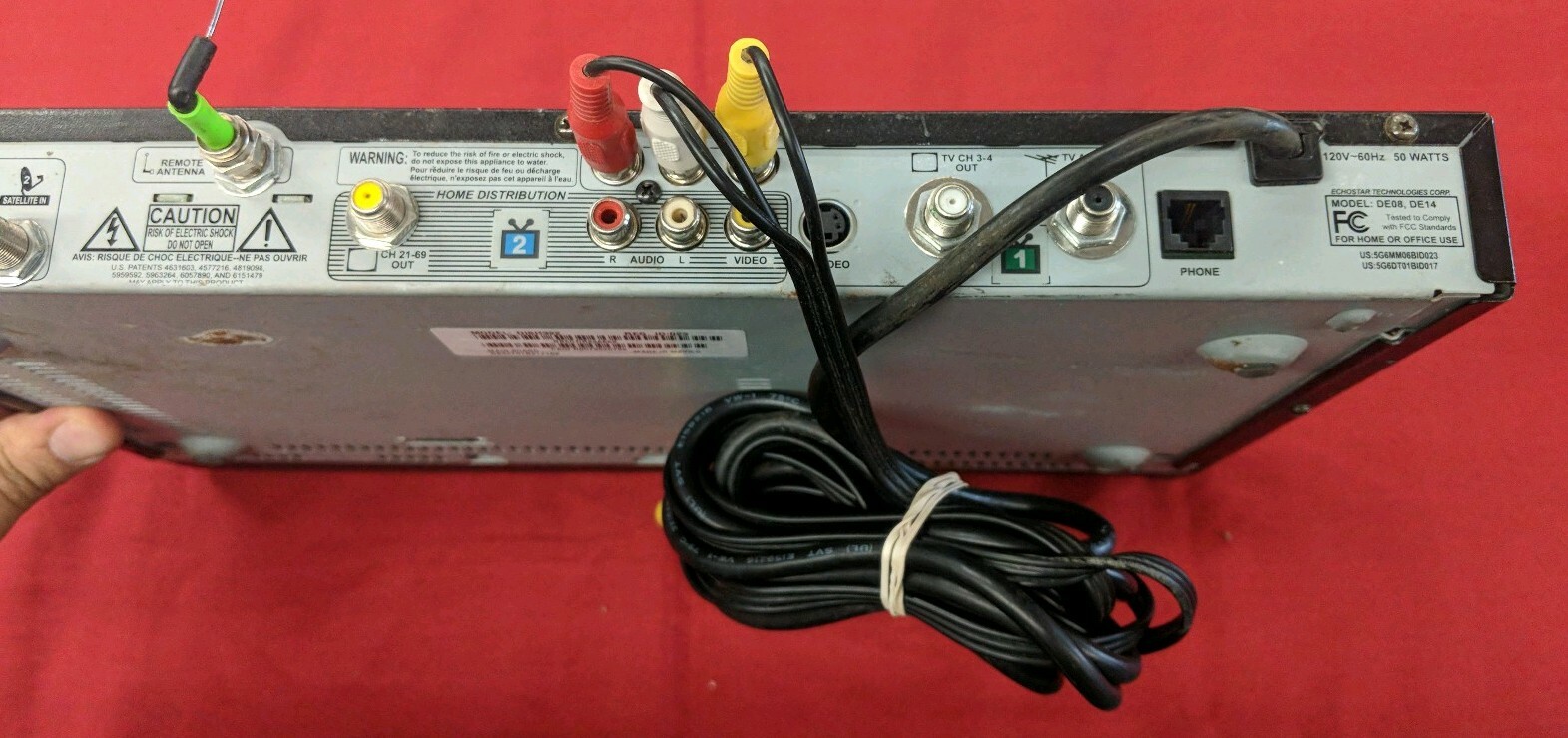 DirecTV D12-100 Satellite Receiver Digital Cable TV Box with Power Cord ...